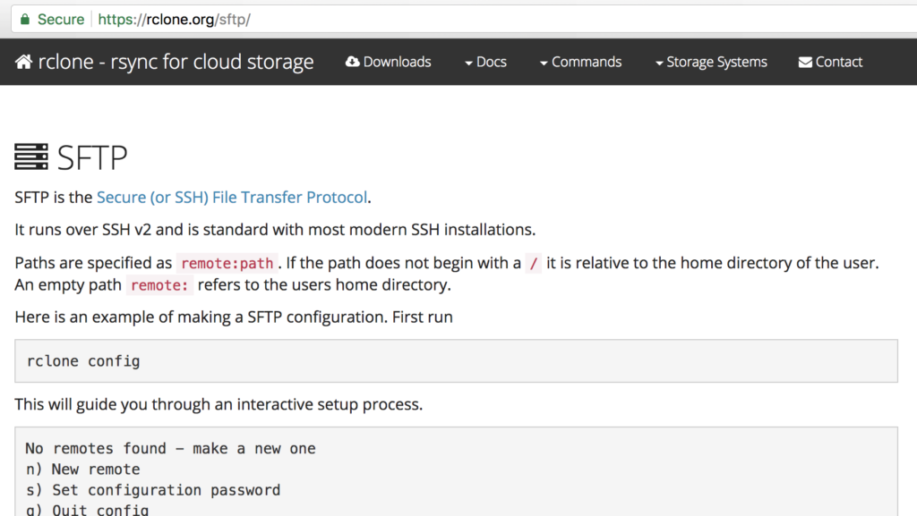 Importing WordPress SFTP Credentials into Rclone